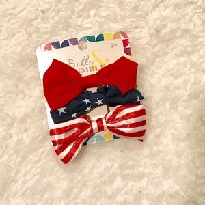 Belle & Bumble | Accessories | Patriotic Three Bow Clip Set | Poshmark